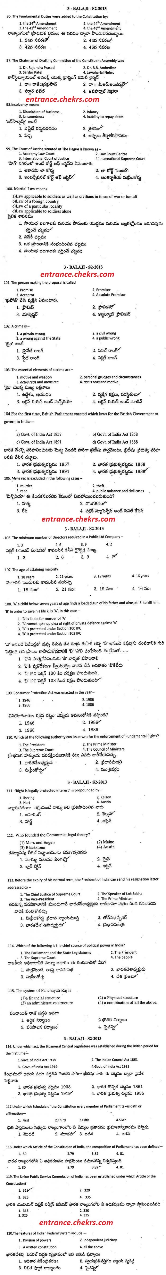 AP LAWCET Previous Year Papers | Sample/ Model Paper pdf