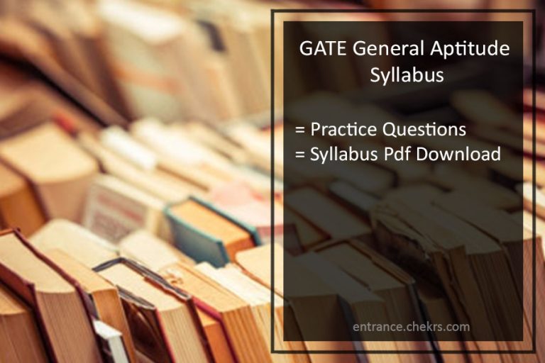 GATE General Aptitude Syllabus 2025 - Pdf Download, Exam Pattern GATE General Aptitude Syllabus 2025 - Pdf Download, Exam Pattern