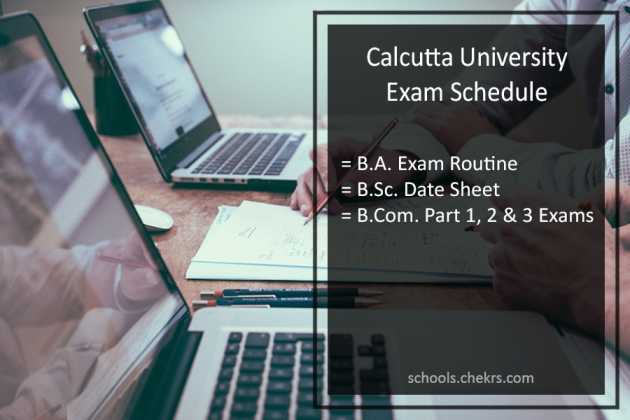 Calcutta University Exam Schedule 2024- BA BSC BCOM Part 3-2-1 Exam Routine