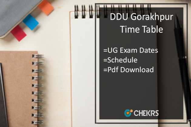 DDU Time Table 2024 - Gorakhpur Univ BA BCom BSc Exam Date Sheet Pdf