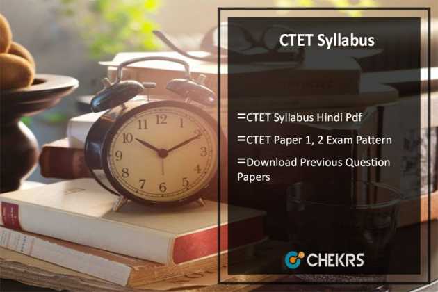 CTET Syllabus 2025 ctet.nic.in Paper 1, 2 Exam Pattern pdf