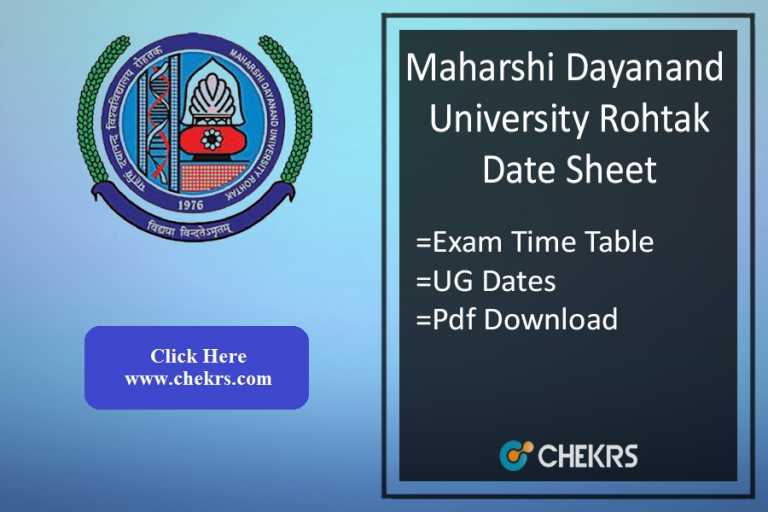 MDU Date Sheet 2024 BA BSc BCom BBA BCA 2nd 4th 6th Sem Time Table