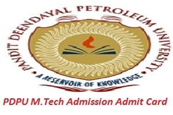 PDPU M.Tech Admission Admit Card 2024 - Hall Ticket/ Call Letter
