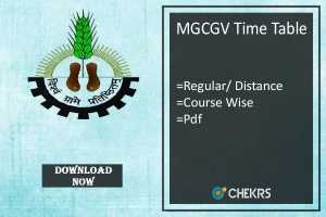 MGCGV Time Table 2024 - UG BA BSc BCom Distance Exam Date Sheet
