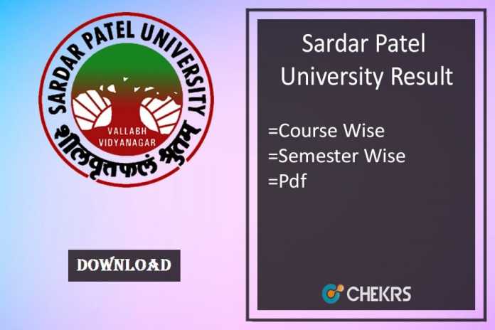 SPUVVN Result 2025 Sardar Patel Univ BA BSC BCOM BBA BCA