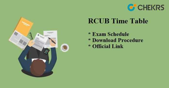 RCUB Time Table 2024 - Rani Channamma (2nd 4th 6th) Sem Exam Date Sheet
