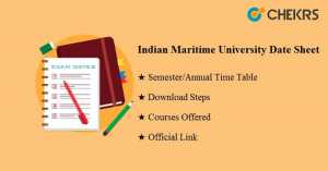 Indian Maritime University (IMU) Date Sheet 2024, Semester Time Table