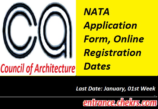 NATA Application Form- Apply Online, Notification| Exam Dates